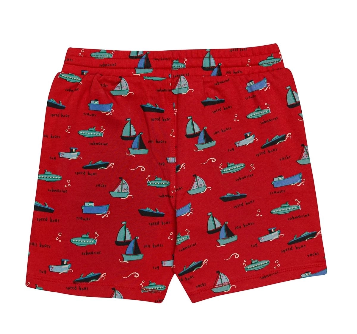 H by Hamleys Boys Shorts Boat Print-Multicolor