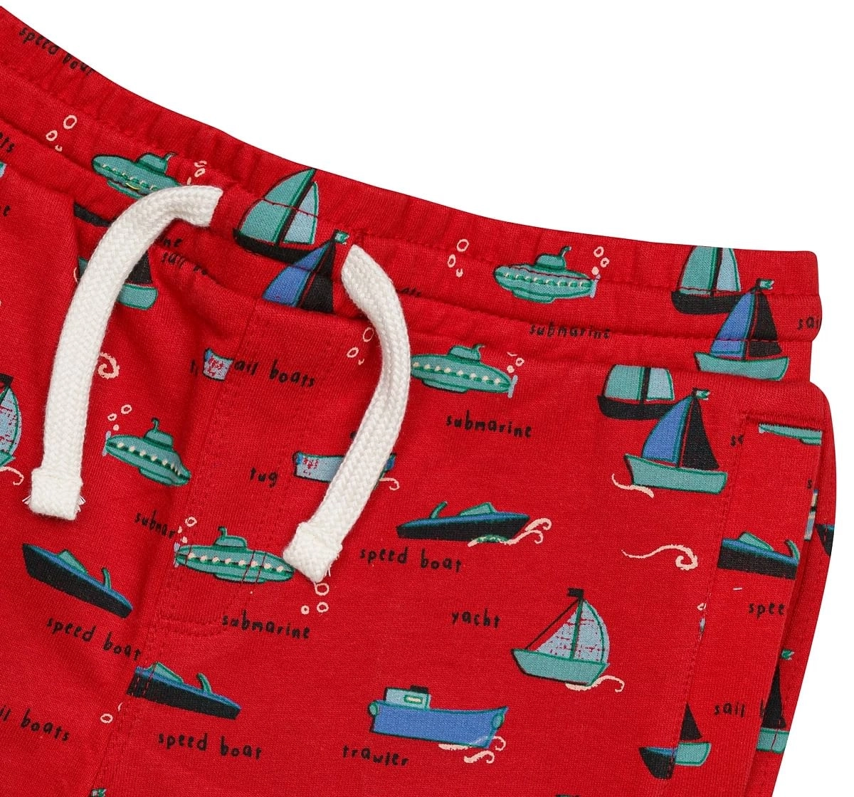 H by Hamleys Boys Shorts Boat Print-Multicolor