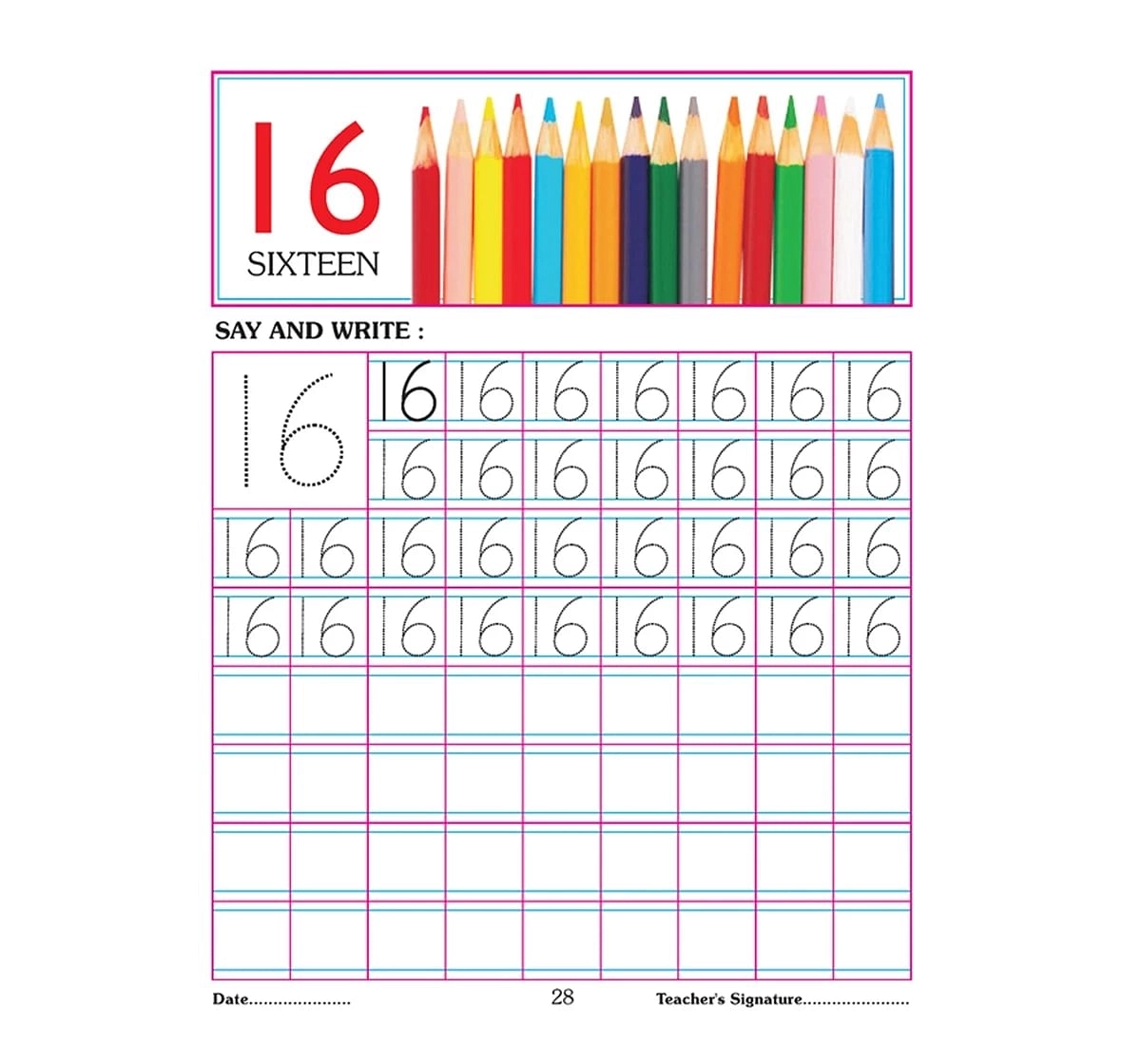Dreamland Number Writing Book 1 to 20 for Kids: Multicolor - Hamleys ...
