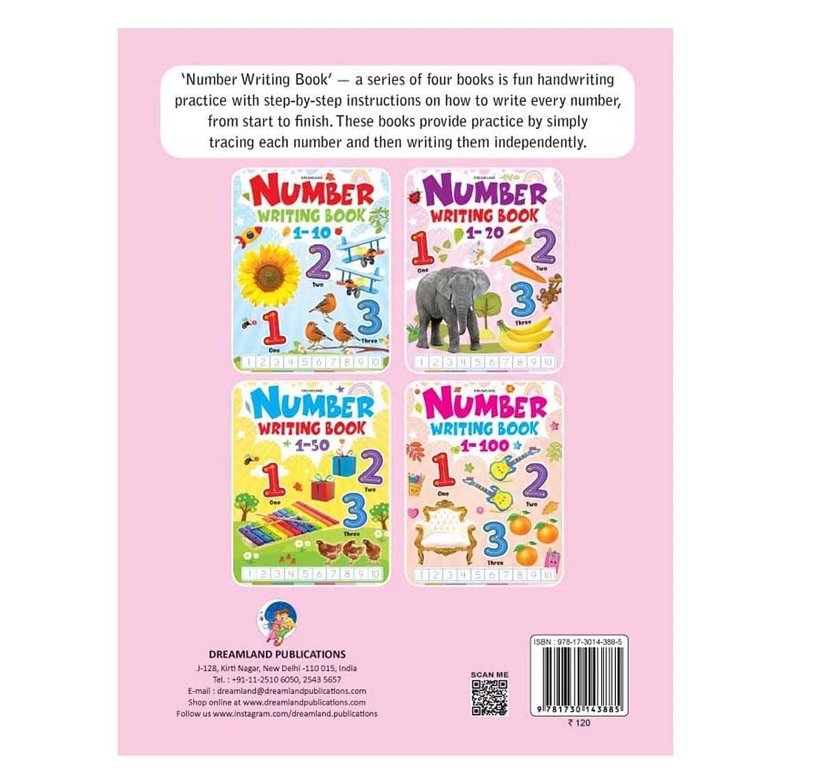 Dreamland Number Writing Book 1 to 20 for Kids: Multicolor - Hamleys ...