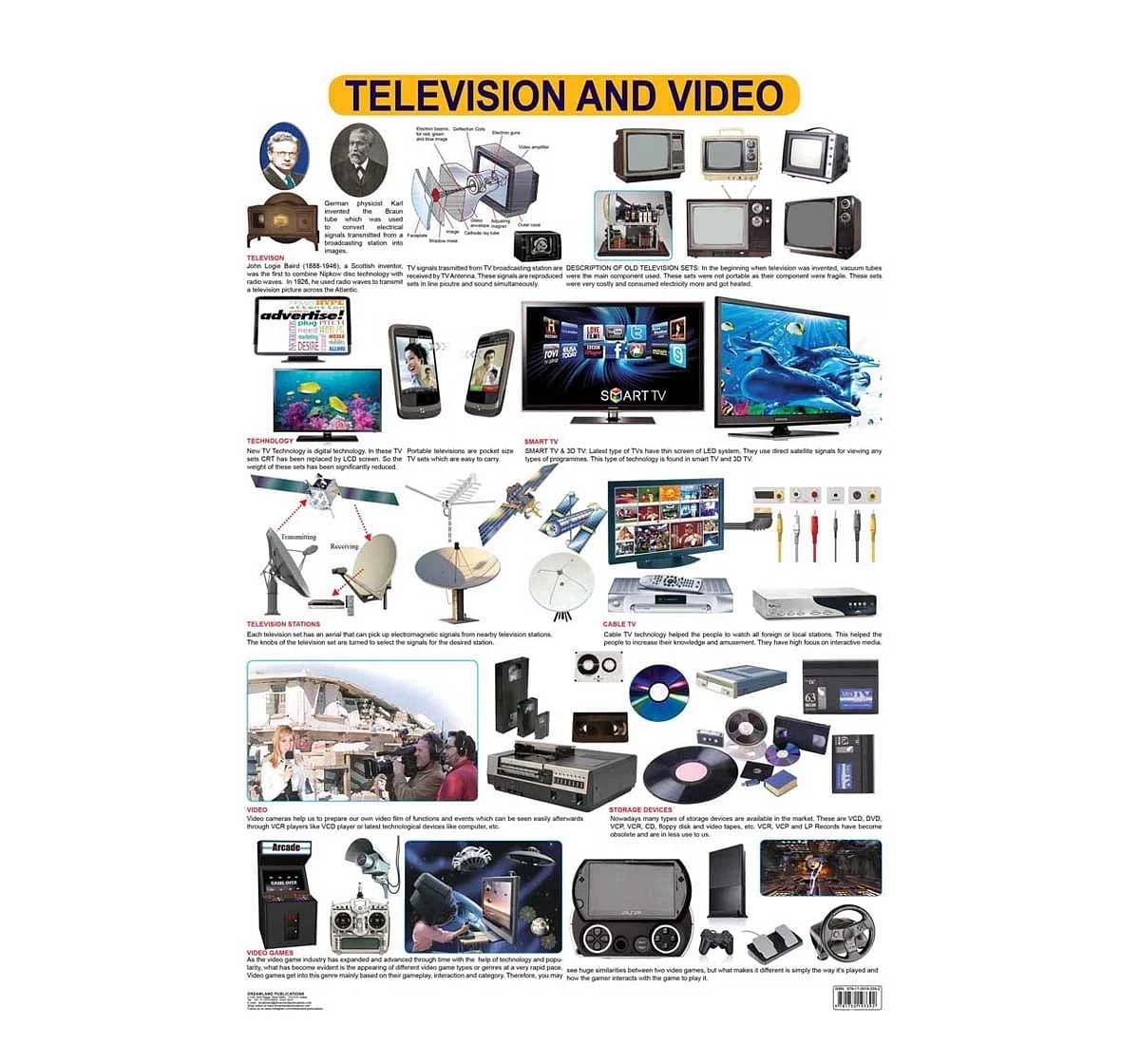 Dreamland Television and Video Chart for kids 12Y+, Multicolour