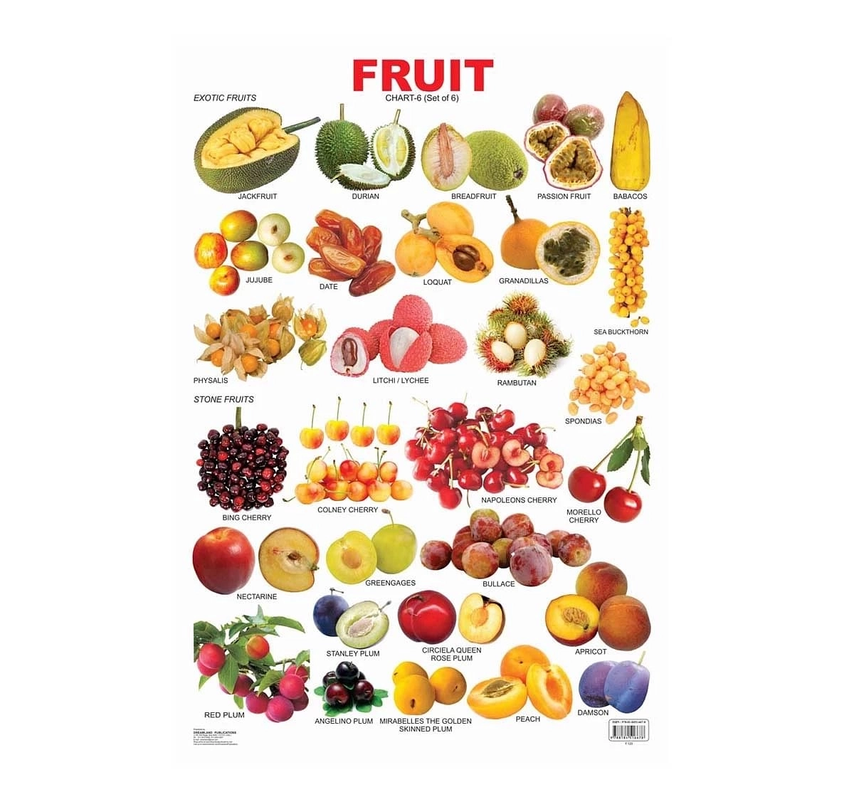 Dreamland Fruit Chart Part 6 for kids 3Y+, Multicolour