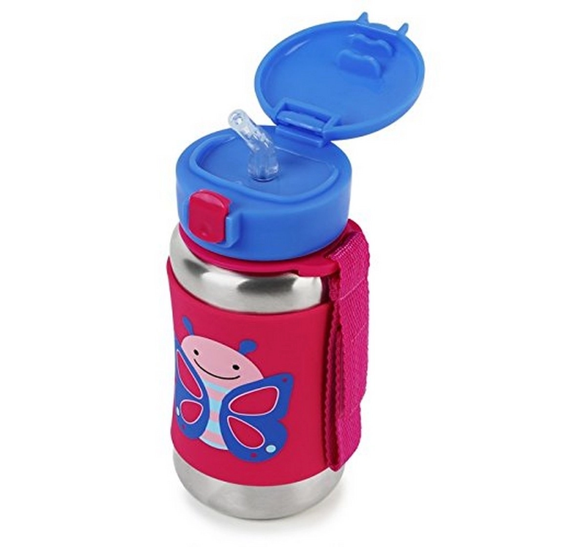 Skip Hop Zoo Stainless Steel Sports Bottle Butterfly 3Y+, Multicolour
