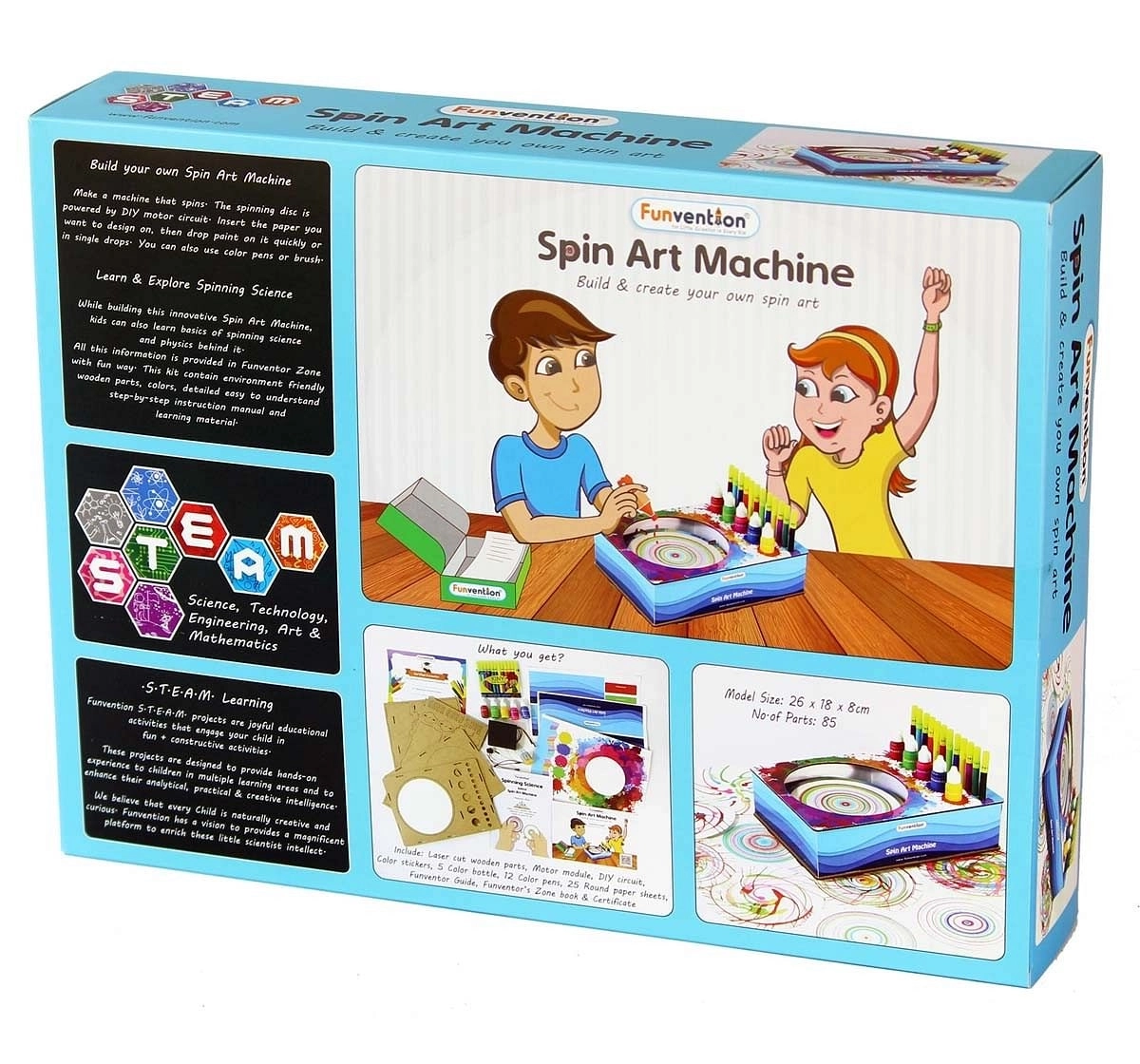 Buy online Funvention Spin Art Machine Stem for Kids Age 8Y+ | Hamleys ...