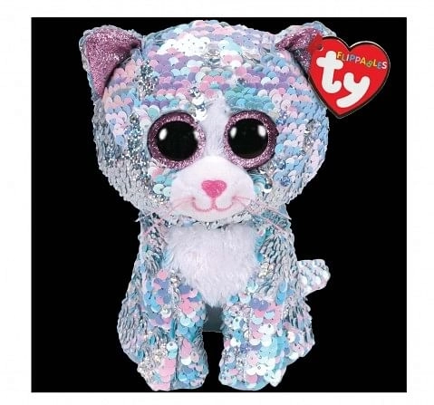 Buy Ty Toys Whimsy - Blue Cat Flippables Medium Beanie Boo Quirky Soft ...
