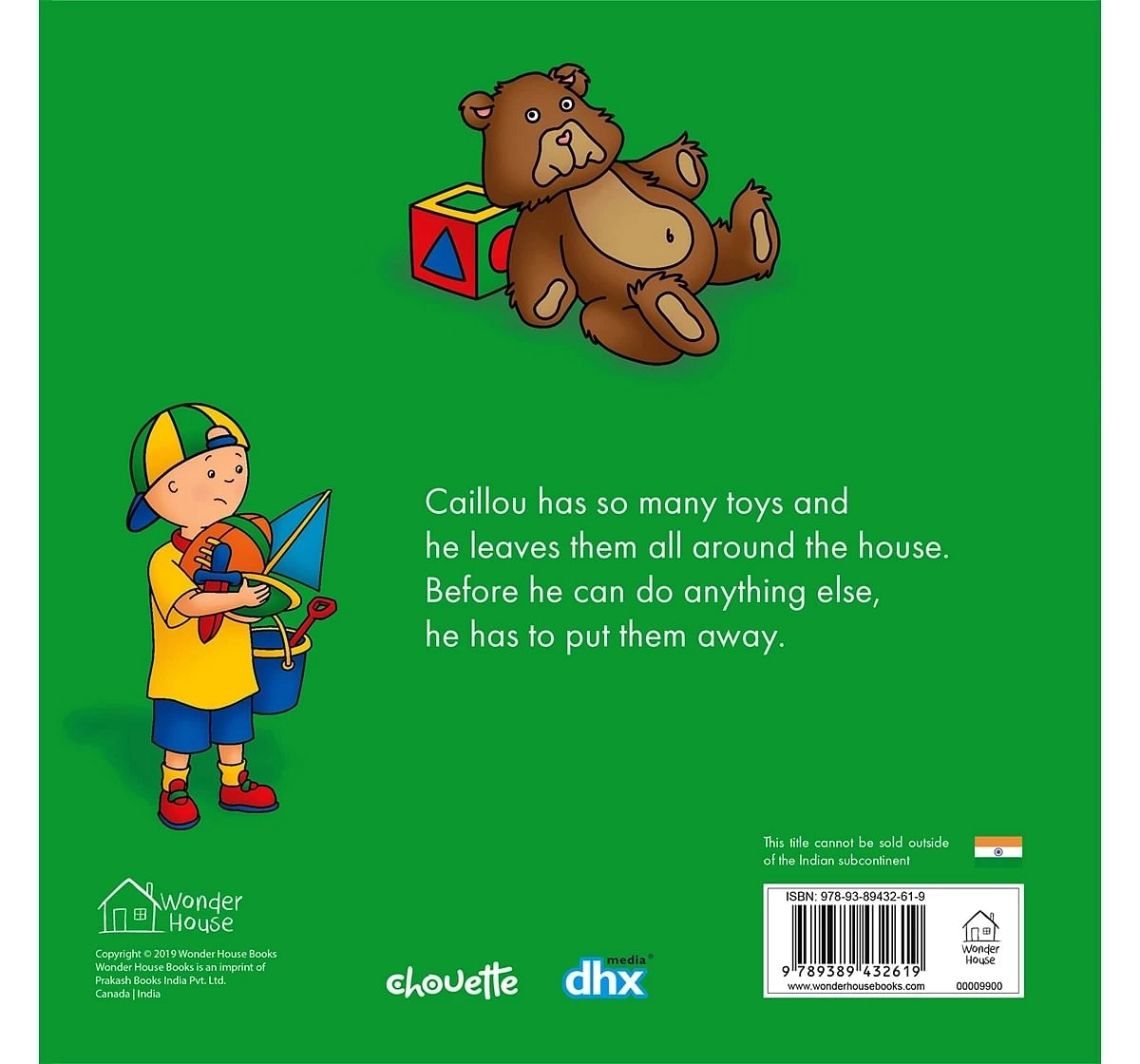 Wonder House Books Caillou Puts Away His Toys - Fun Storybook - Hamleys ...