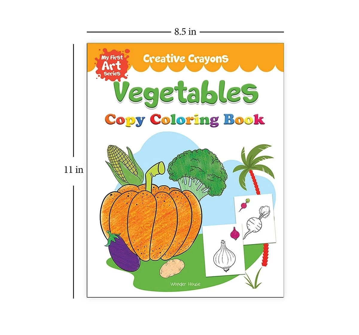 Wonder House Books Colouring Book of Vegetables Crayons Series for kids ...