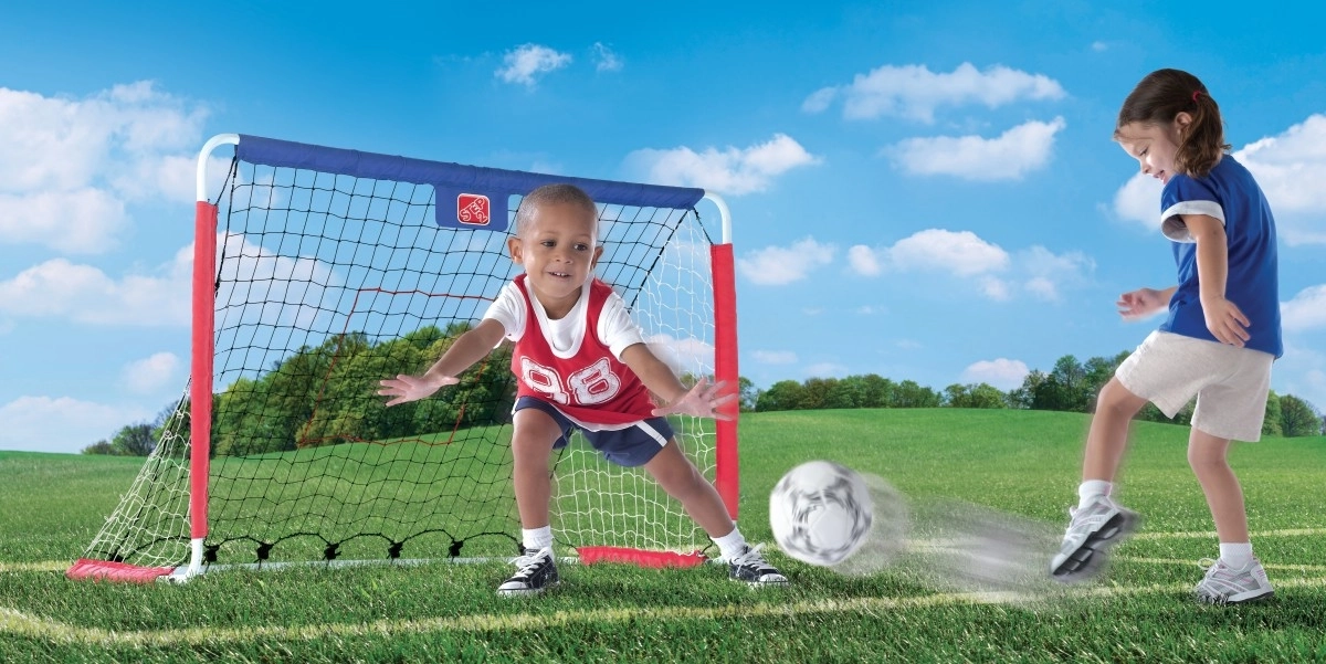 Step2 Kickback Soccer Goal & Pitch Back Multicolour 3Y+
