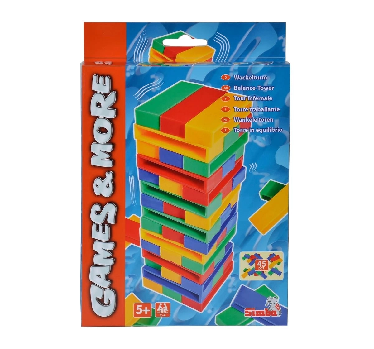 Simba G&M Travel Game Tumbling Tower for Kids 5Y+ Multicolor
