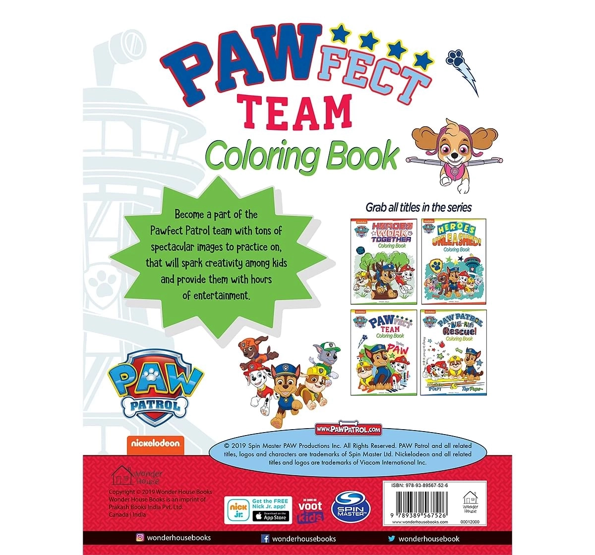 Wonder House Books Paw Patrol On A Ruff Ruff Rescue Coloring Book for ...