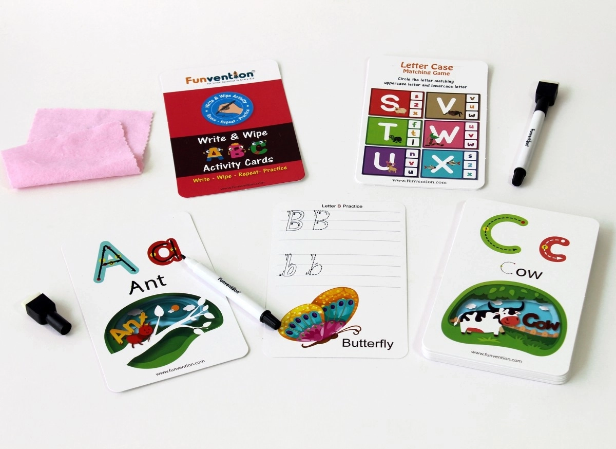 Funvention ABC Alphabets Write and Wipe Activity Educational Game for ...
