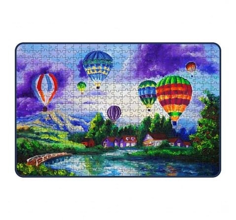 Webby Hot Air Balloons 500 Pieces Wooden Puzzle for Kids 7Y+, Blue