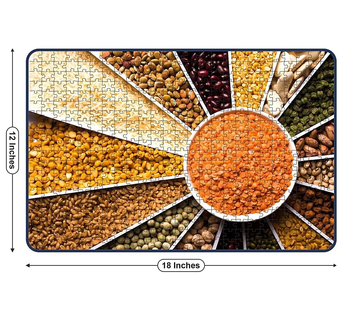 Webby Abstract Food Grains 500 Pieces Wooden Puzzle for Kids 7Y ...