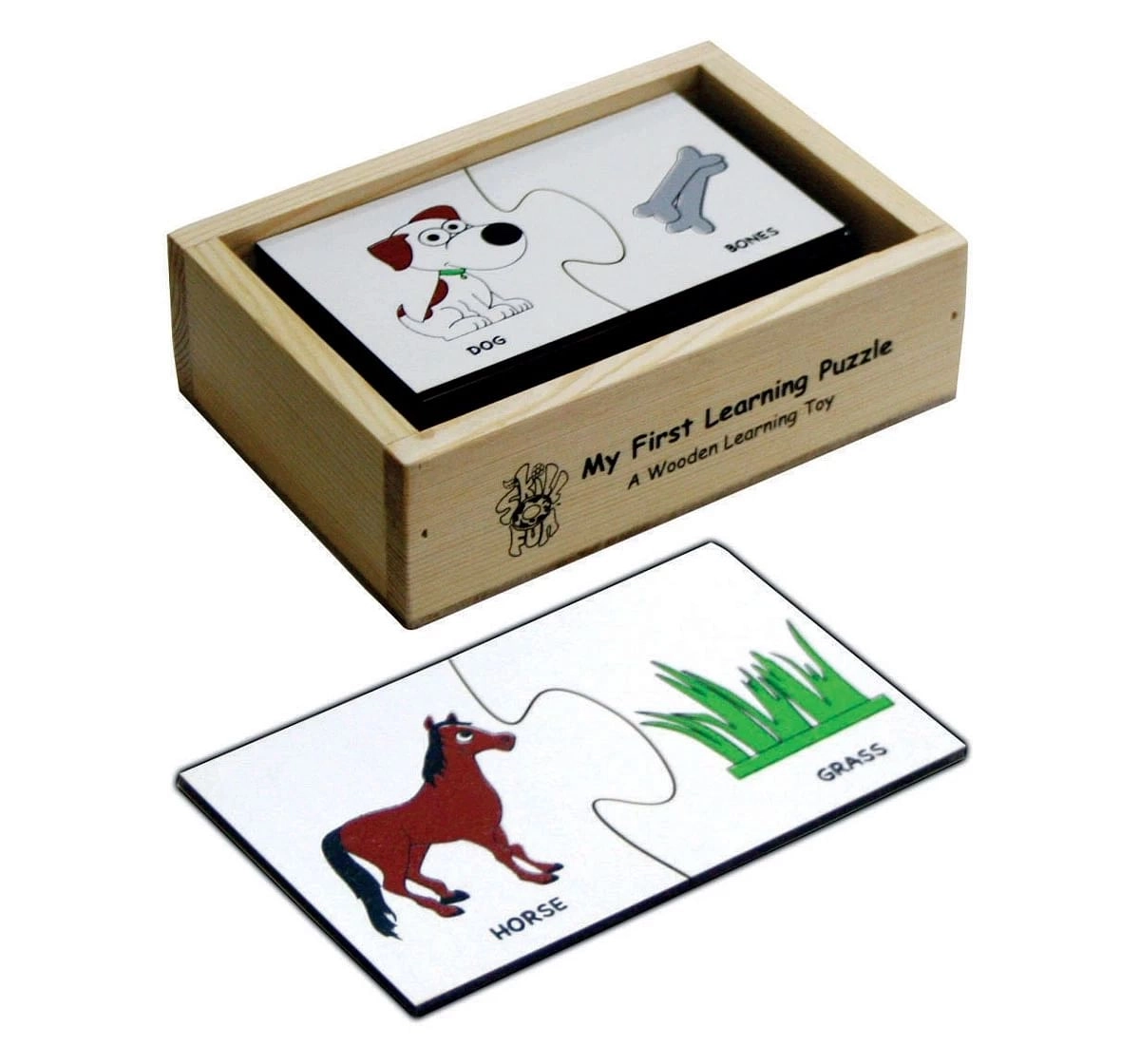 Skillofun My First Learning Puzzle Animal & Food Set Of 15, 3Y+