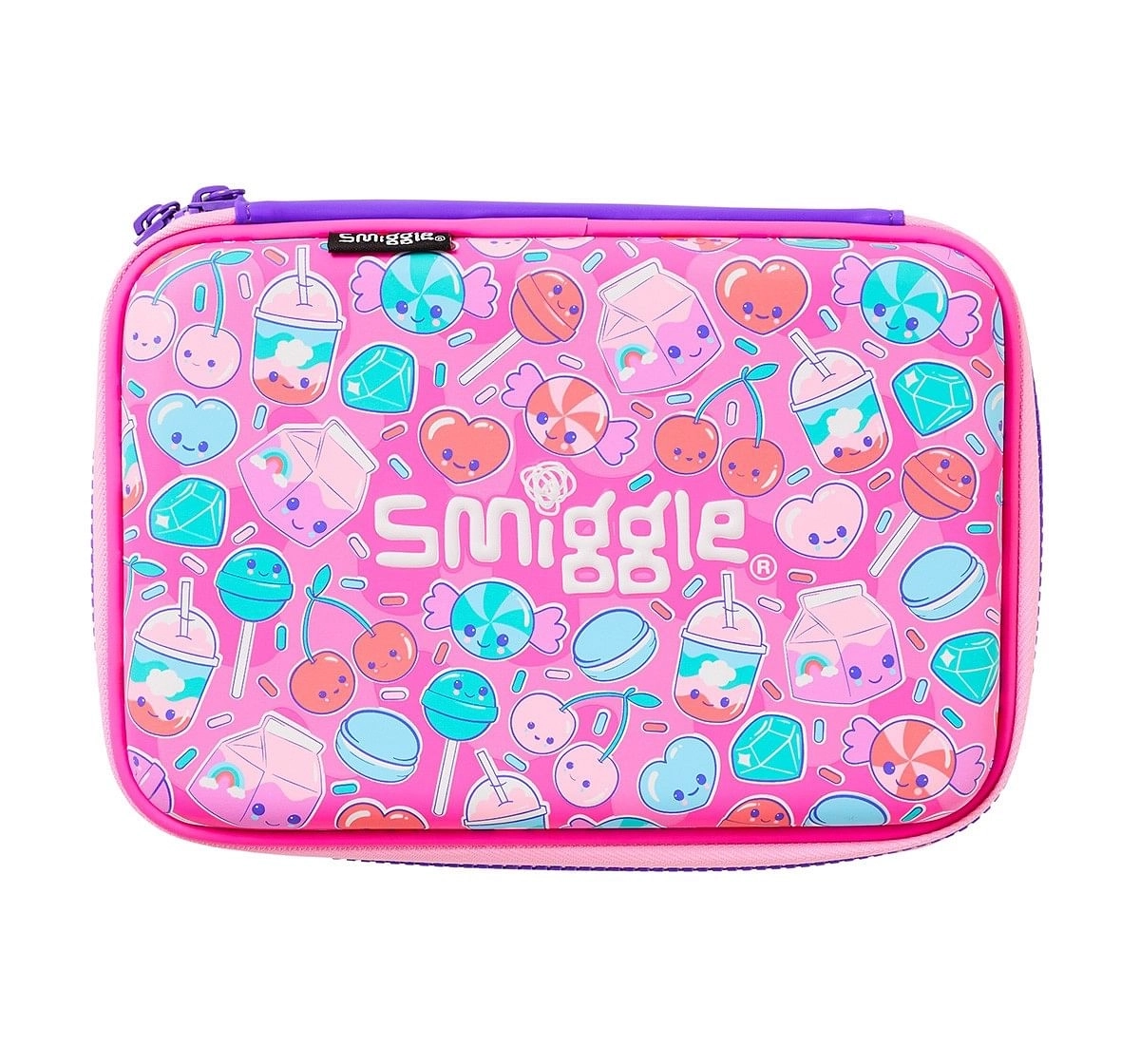 Smiggle Prime Hardtop Id Pencil Case Purple 3Y+