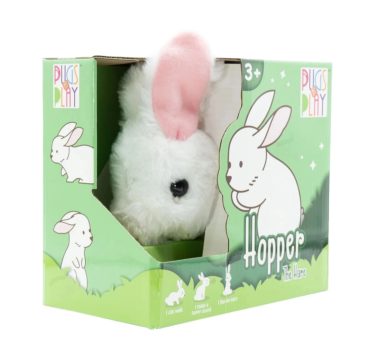 Hamleys Huggable Cuddly Hopper Jumping Rabbit Stuffed Toy, Soft Toys ...