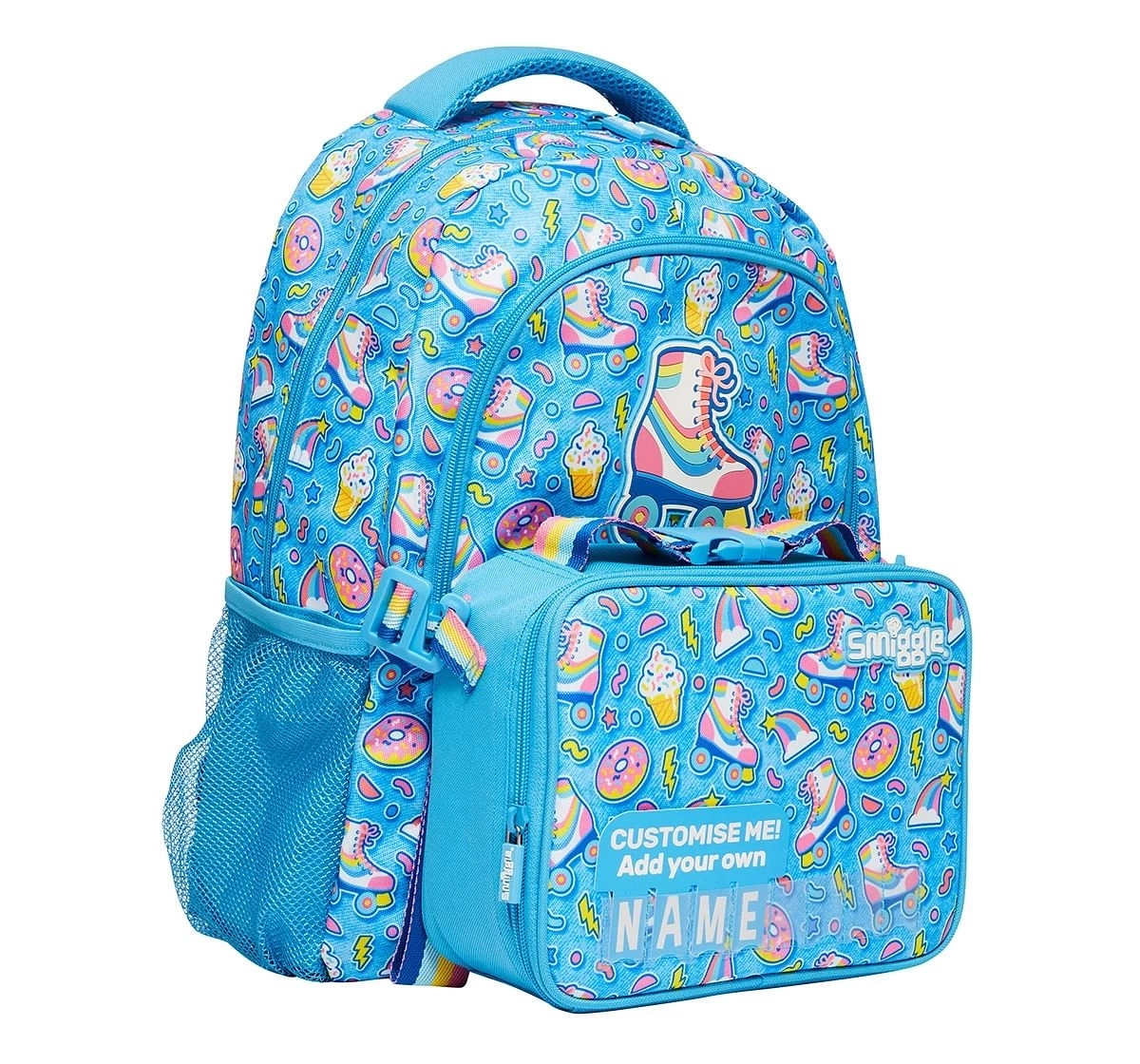 Smiggle Bright Side Square Id Attachable Lunch Box for Kids 3Y ...