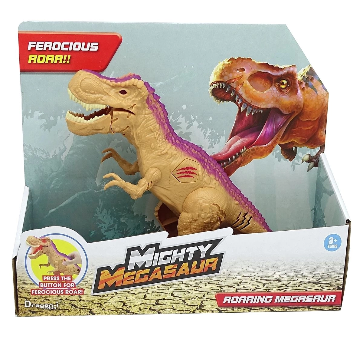 Dragon I Roaring T-Rex Electronic Dinosaur Toys for Kids 3Y+, Multicolour