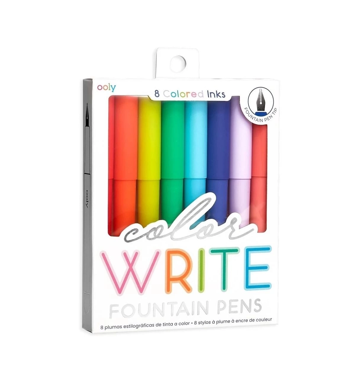 OOLY Color Write Colored Fountain Pens Set of 8 colourful 6Y+