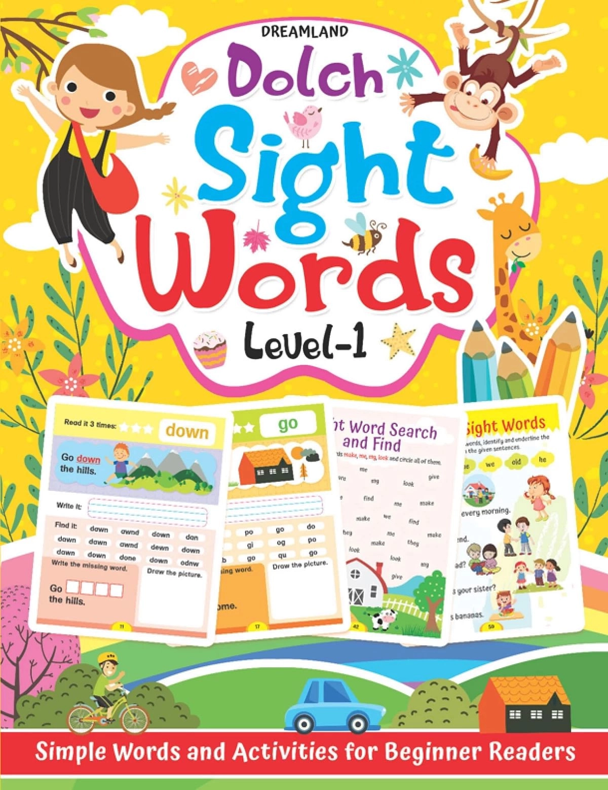 Dreamland Dolch Sight Words Level 1 Simple Words And Activities For ...