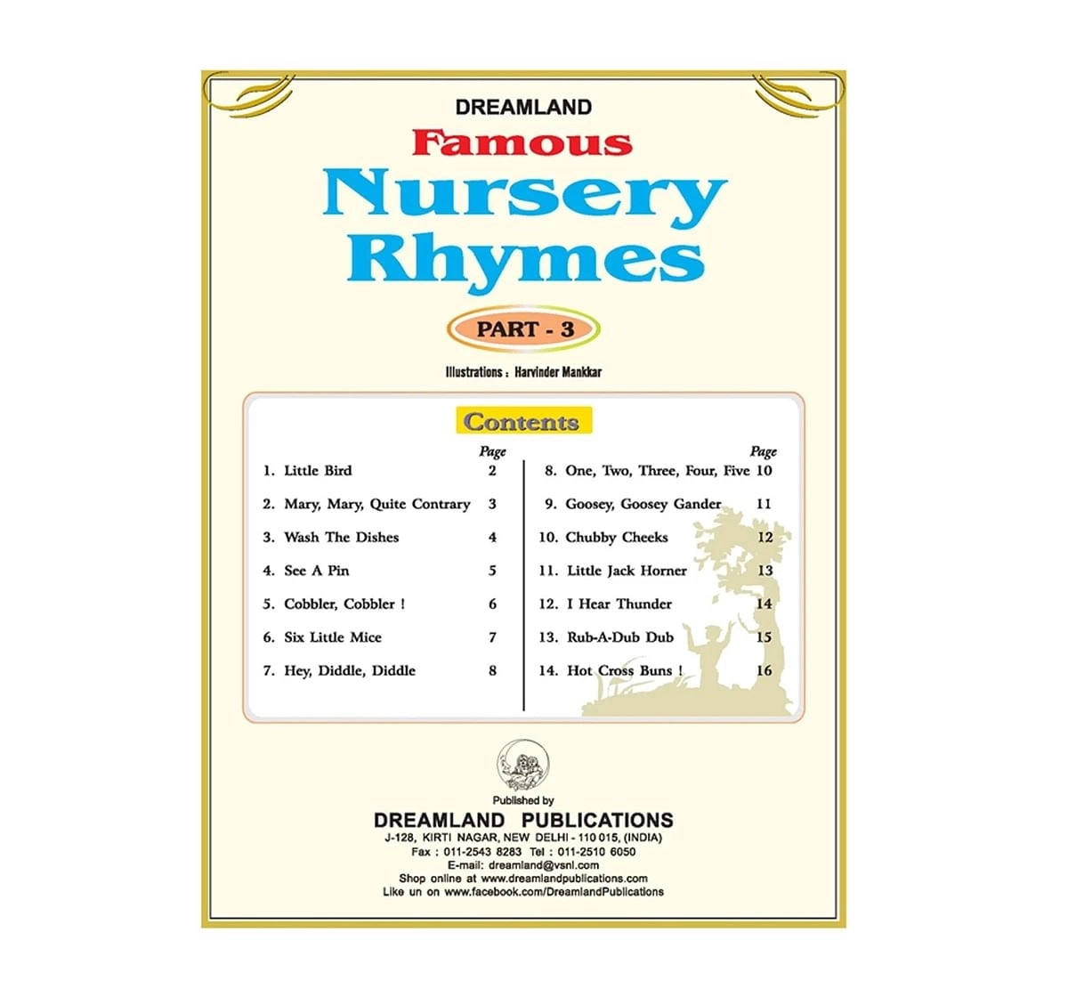 Dreamland Paper Back Famous Nursery Rhymes Part 3 Early Learning Book ...