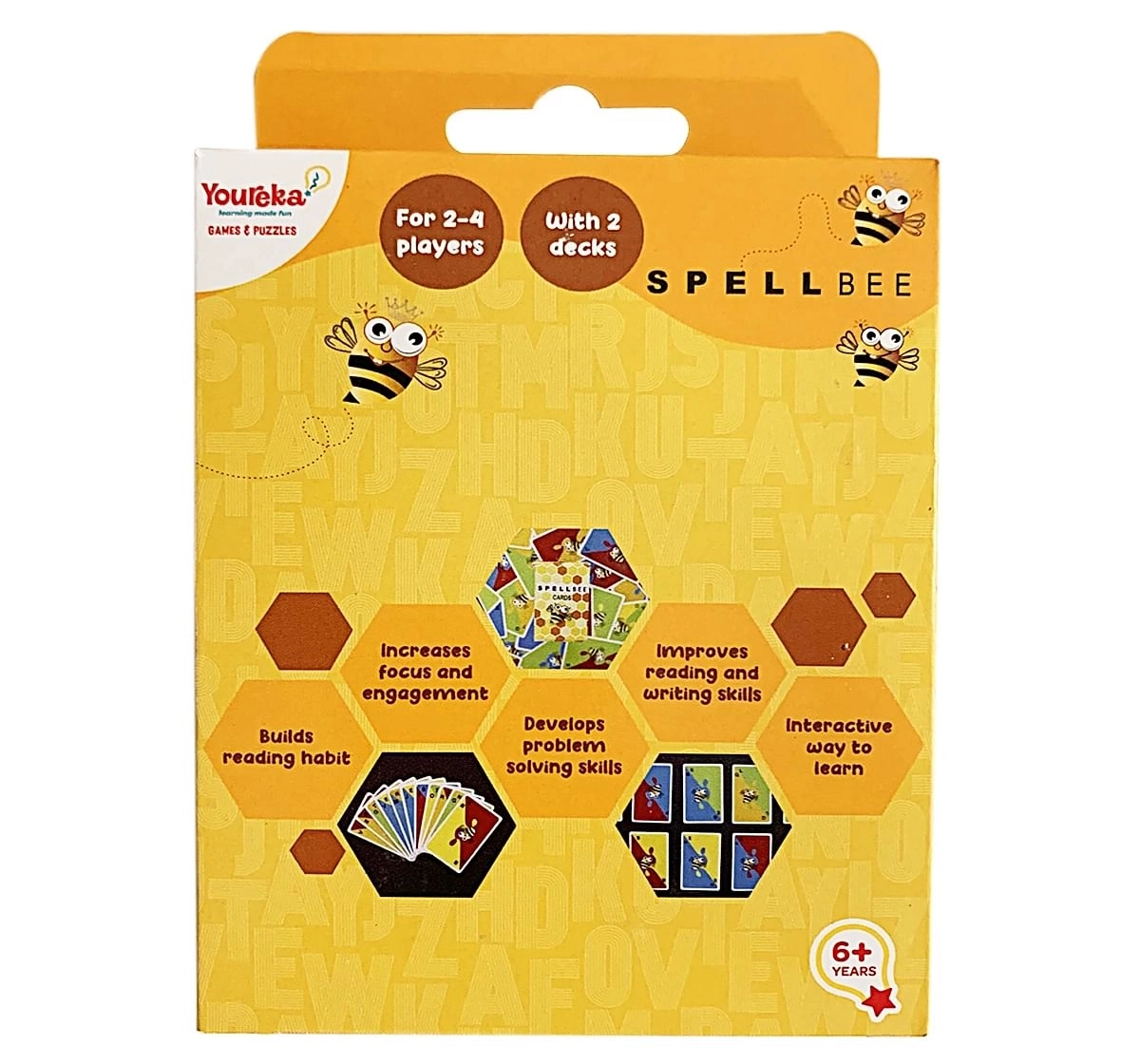 Youreka Spell Bee Card Game for kids 6Y+, Multicolour