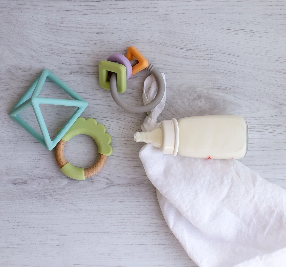 Little Rawr Geo Shape Ring Teether Multicolor 18M+