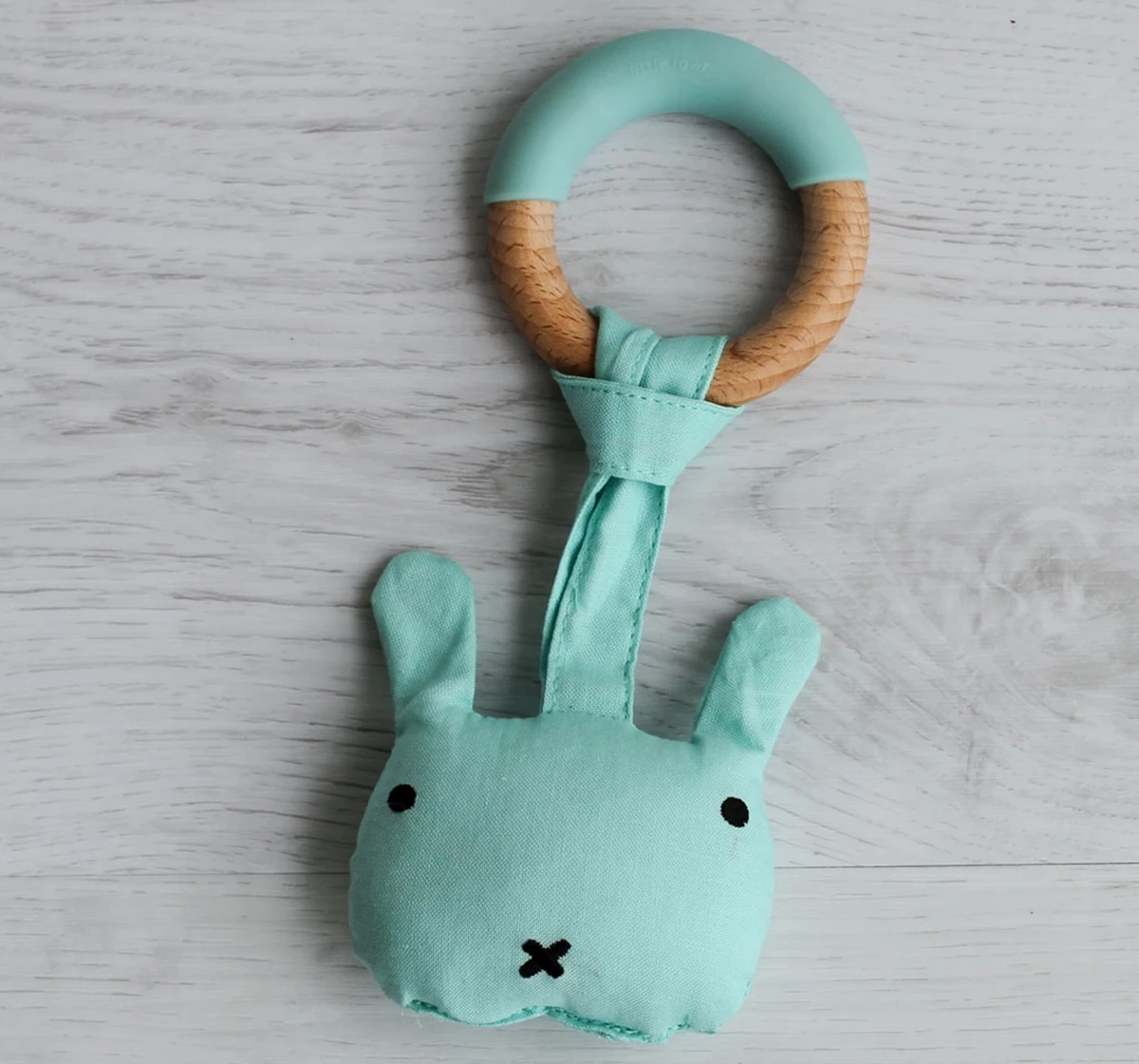 Little Rawr Wood Plush Teether Blue 18M+