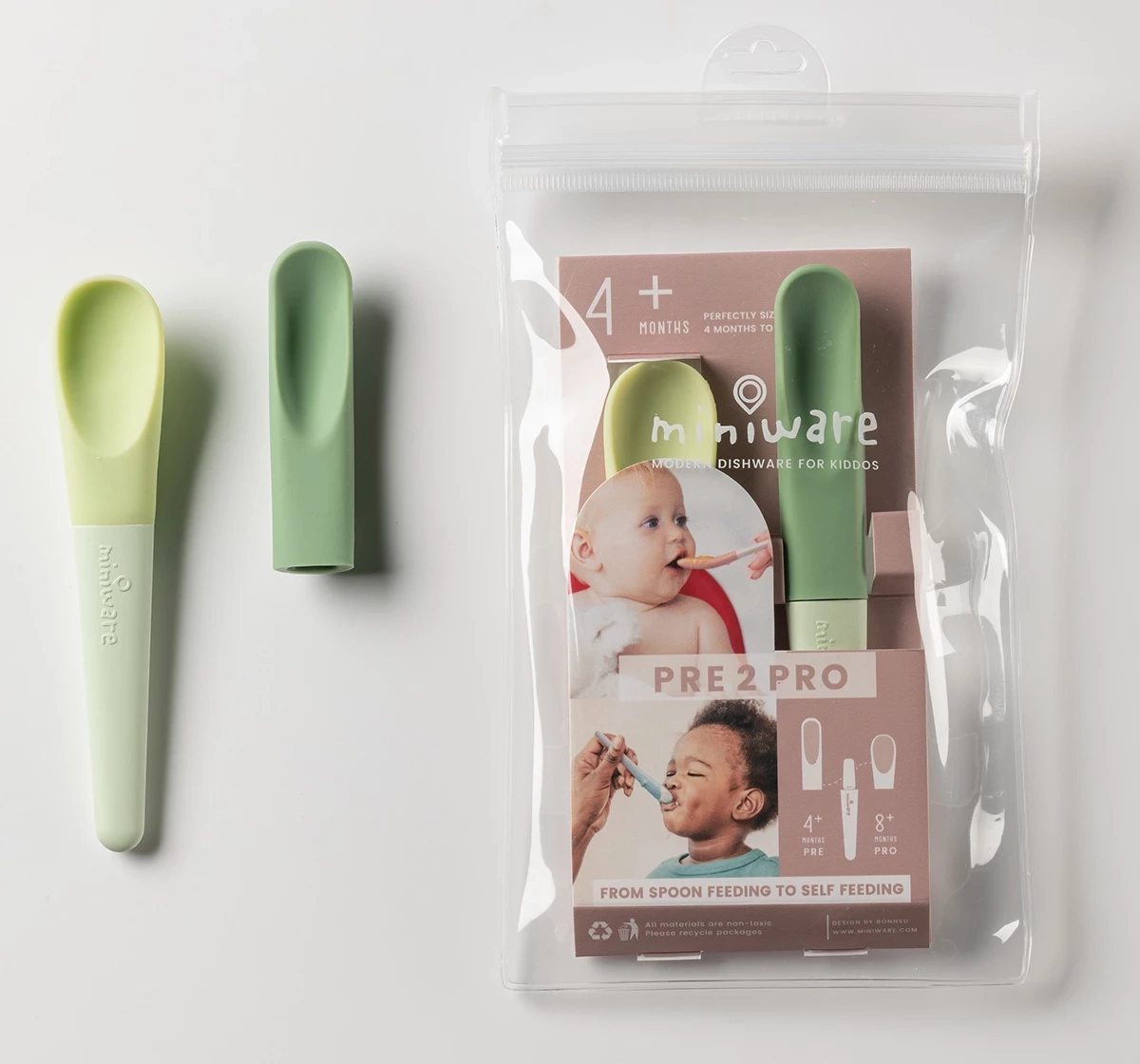 Miniware Pre2Pro Spoon Set Green 18M+