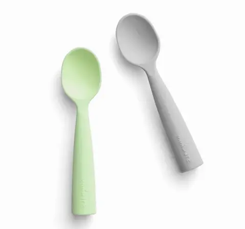 Miniware Silicone Training Spoon Set of 2 Lime 18M+