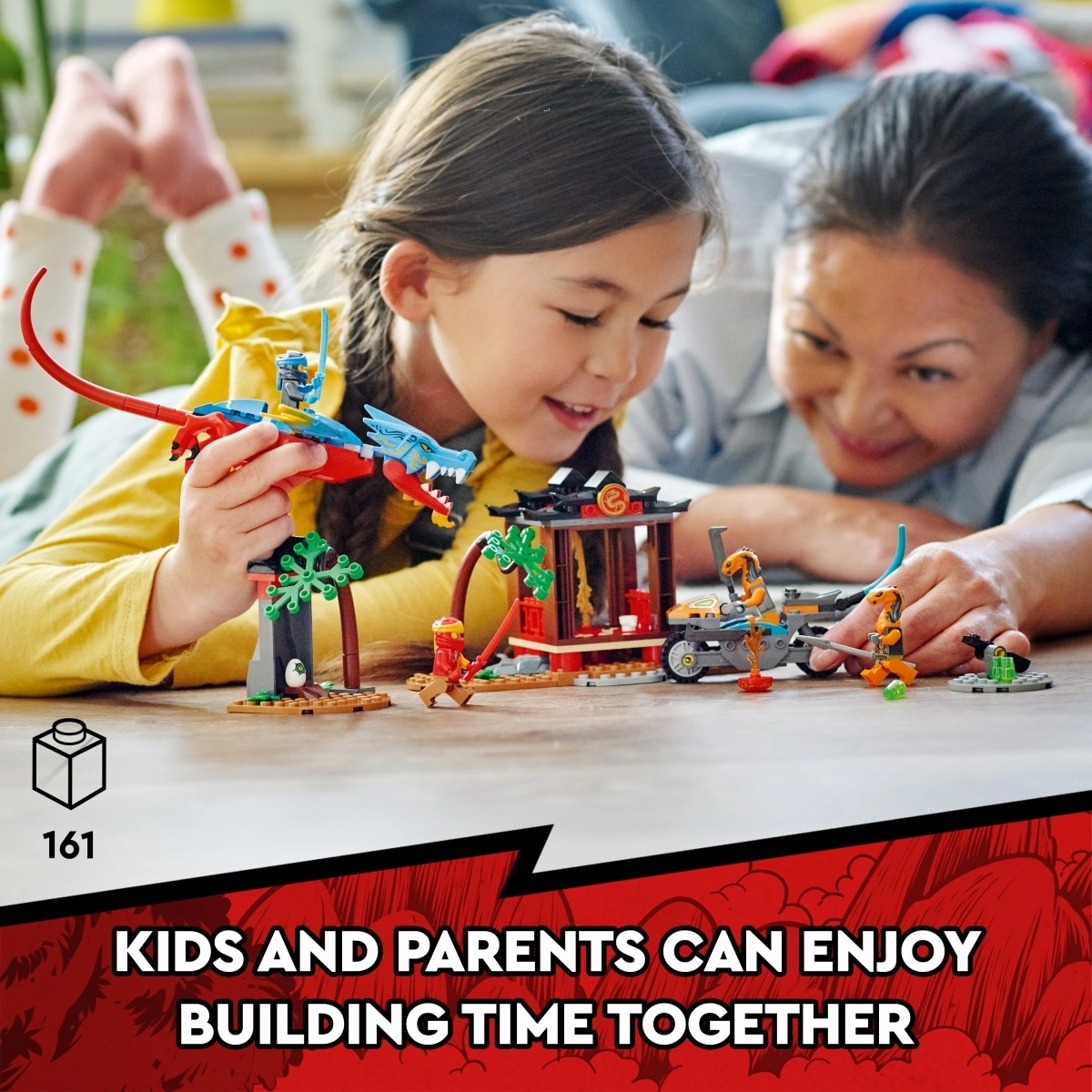 LEGO NINJAGO Ninja Dragon Temple Building Kit, 161 Pieces, Multicolour, 4Y+