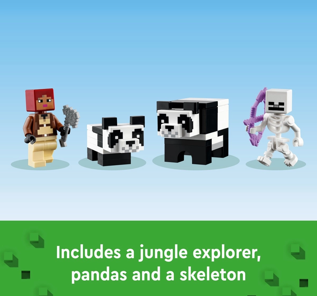 LEGO Minecraft The Panda Haven 21245 Building Toy Set 553 Pieces Multicolour 8Y+