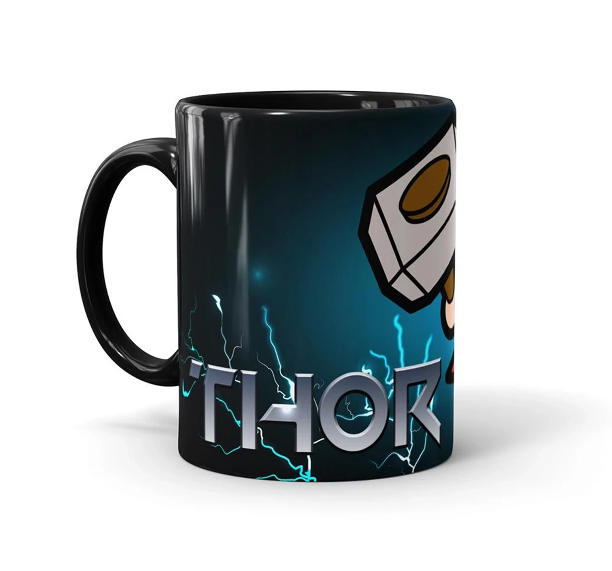 Macmerise Thunderous Thor Kawaii Coffee Mugs Black Multicolour 12Y+