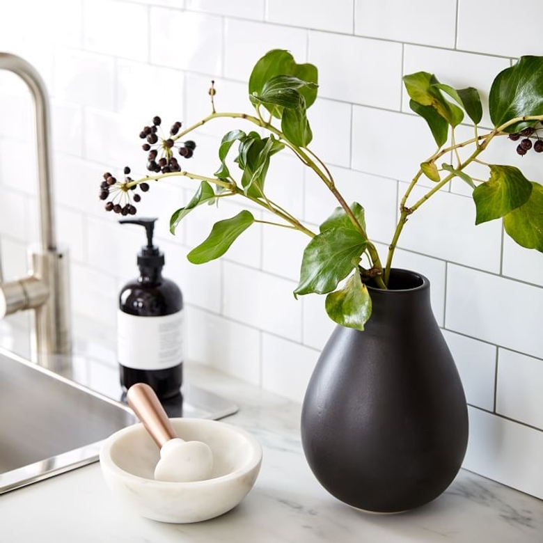 Pure Raindrop Large Ceramic Vase