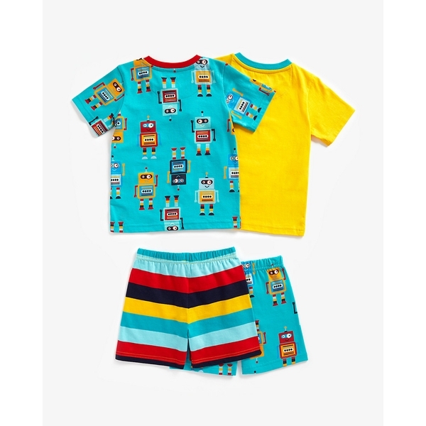 Buy Boys Short Sleeves Pyjamas Robot Printed-Pack of 2-Multicolor ...