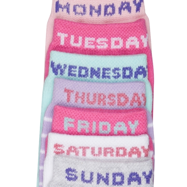 Buy Girls Days Of The Week Socks - 7 Pack - Multicolor Online at Best ...