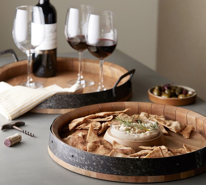 Barrel Top Serving Tray