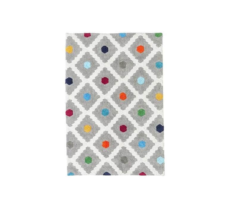 Machine Washable Multi Dot Rug - 4x6 - Multi