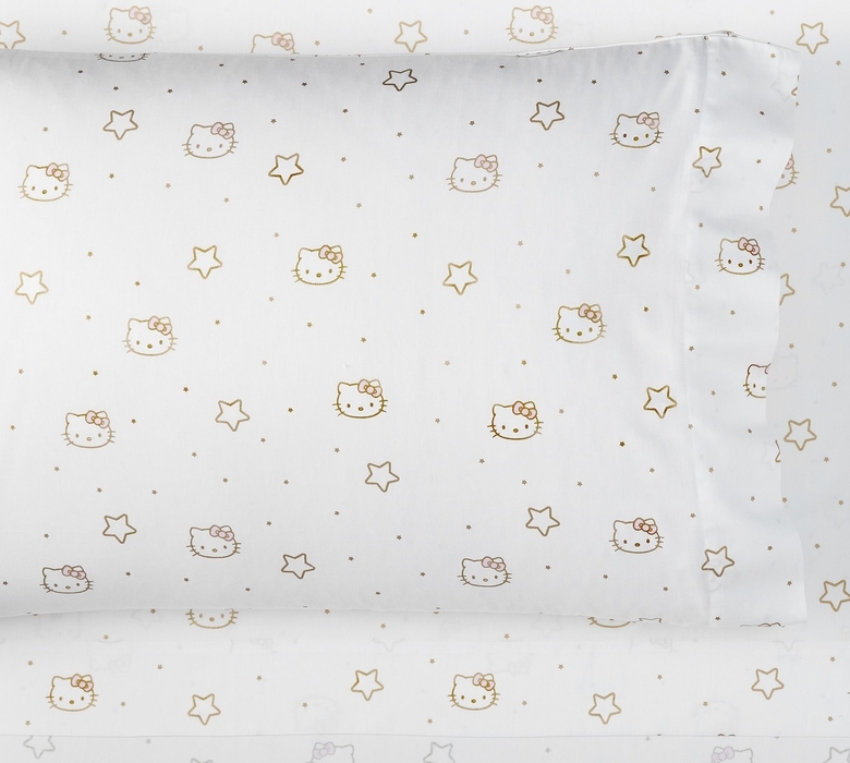 Buy Hello Kitty® Metallic Star Sheet Set Online at Potterybarn | 8560044