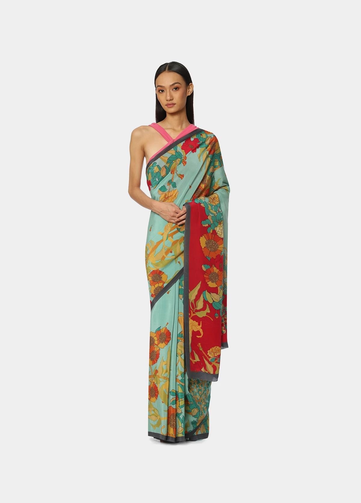 The Crepe Bageecha Sari