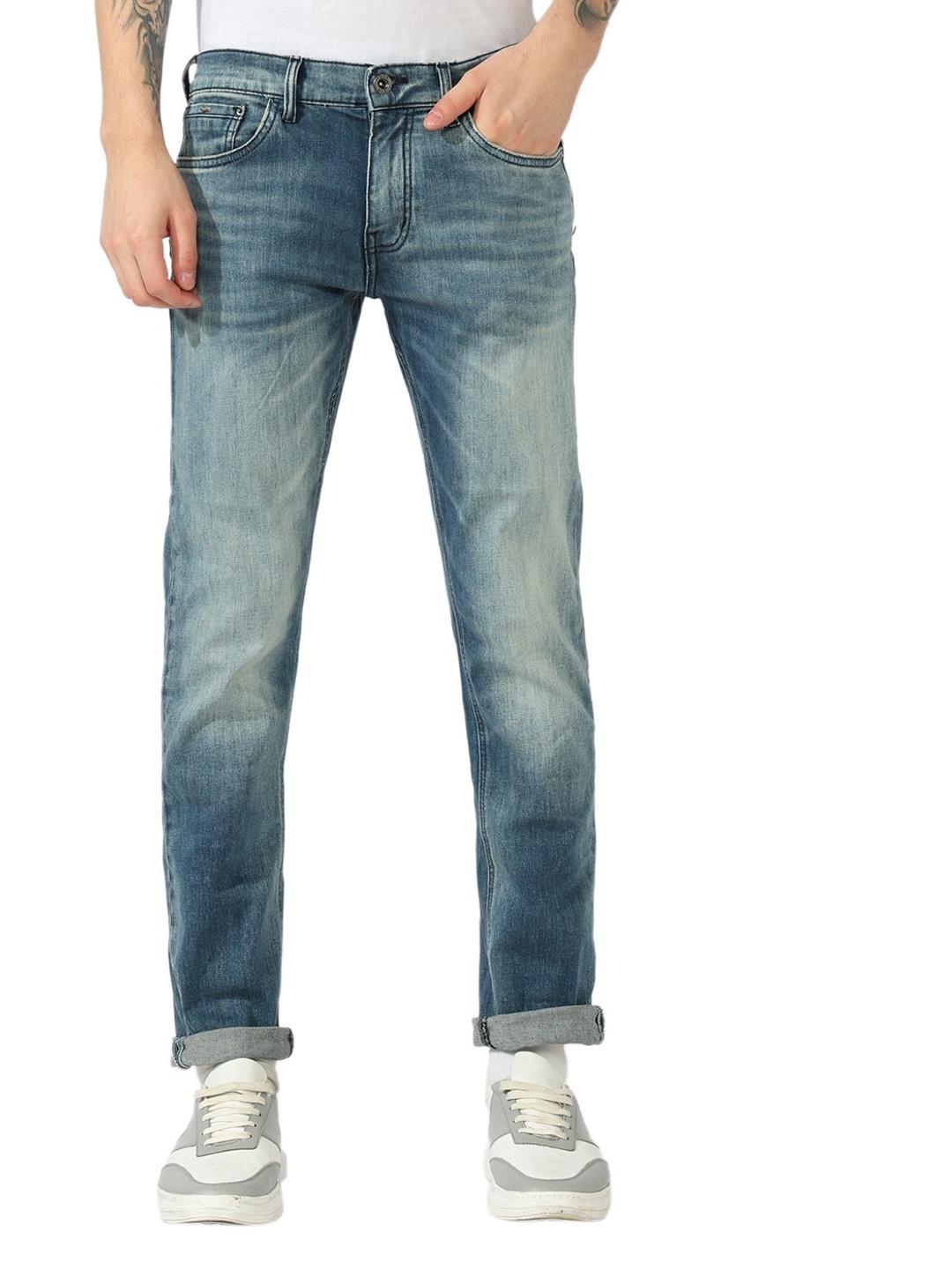 Relaxed Slim Fit Zippered Fly Denim