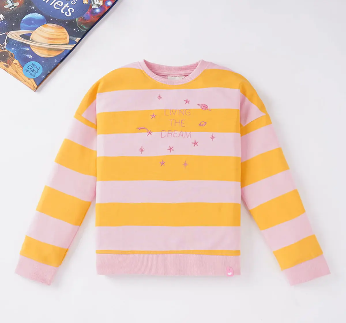 Ed-a-Mamma Sustainable Girls Striped Sweatshirt