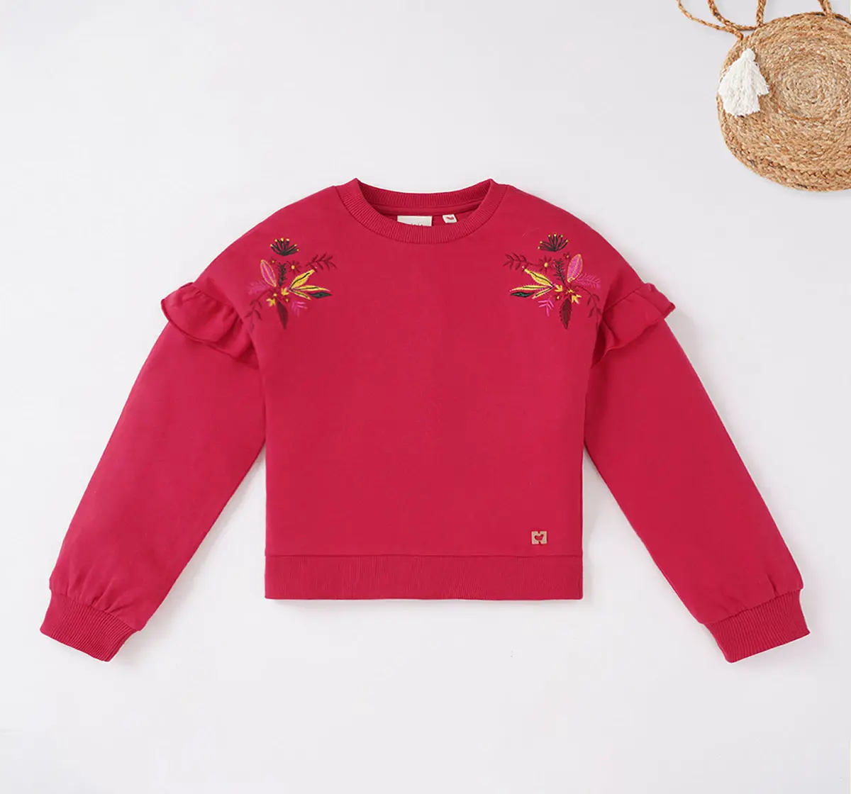 Ed-a-Mamma Sustainable Girls Embroidery Sweatshirt