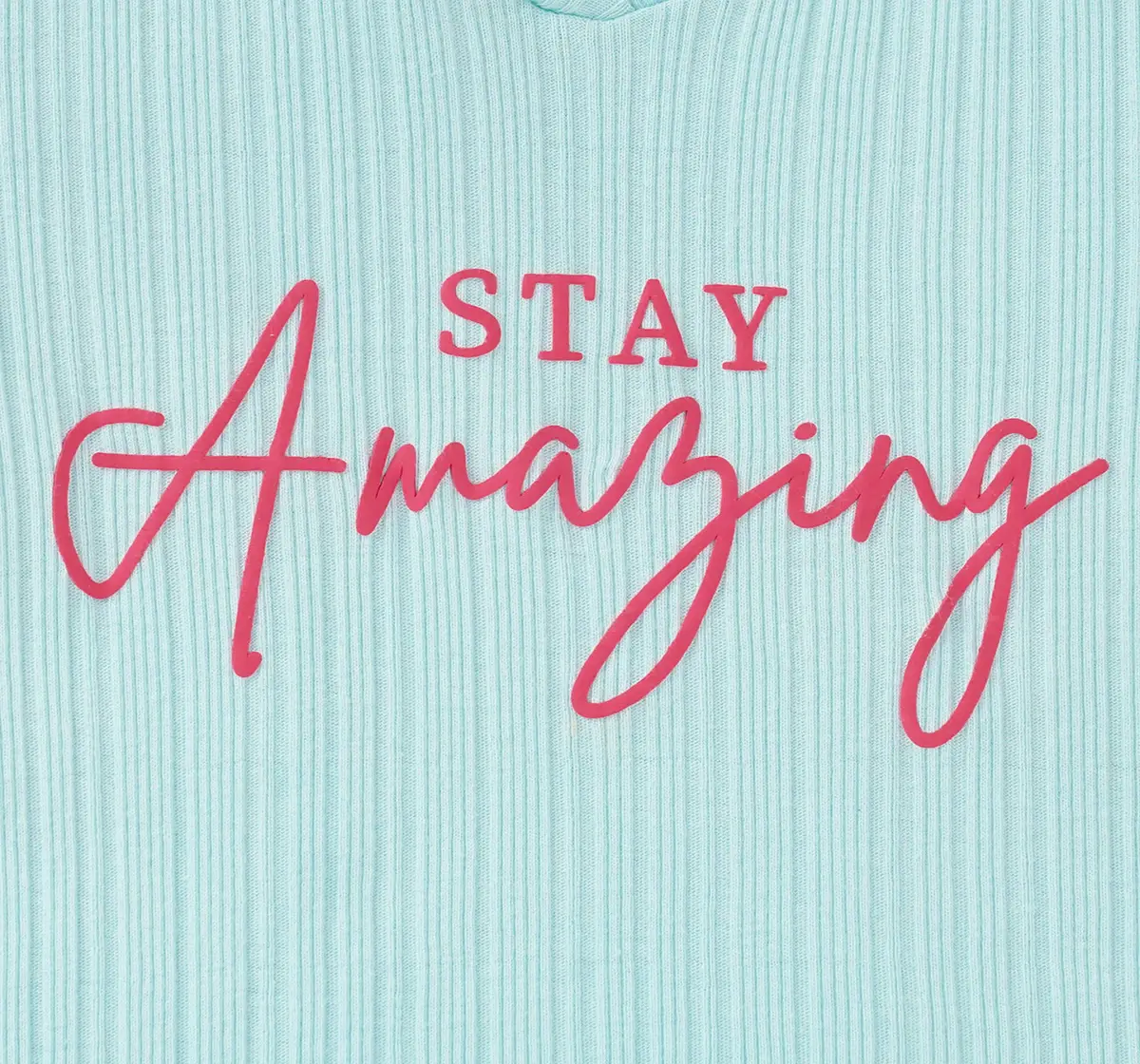 Ed-a-Mamma Sustainable Girls Half Sleeves Ribbed Tee