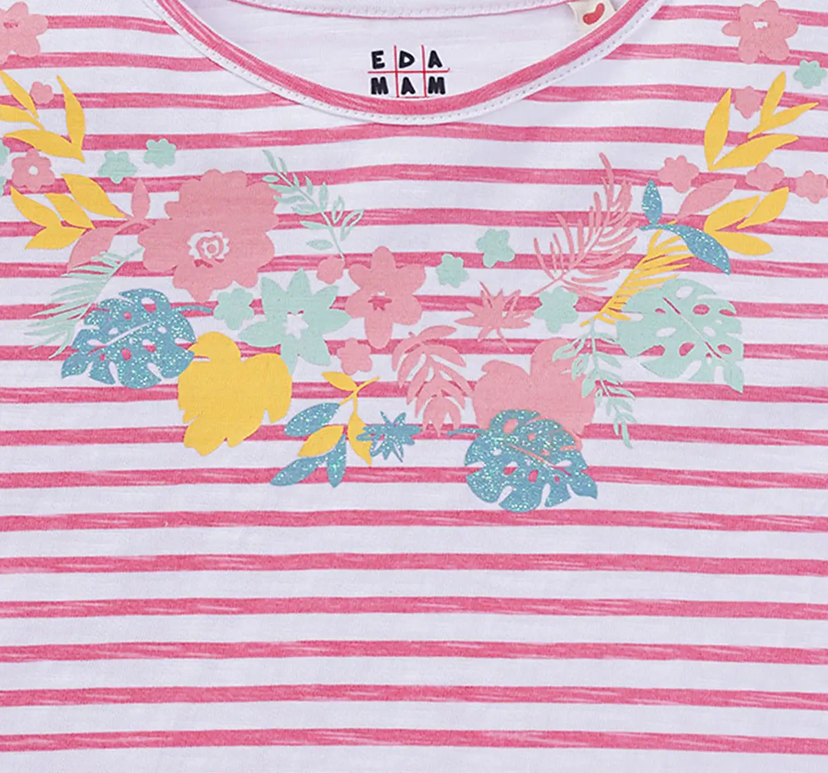 Ed-a-Mamma Sustainable Girls Floral Striped Top