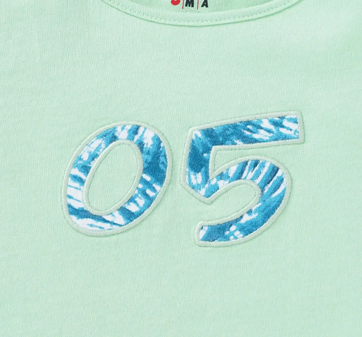 Ed-a-Mamma Sustainable Girls Crop Tee With Applique