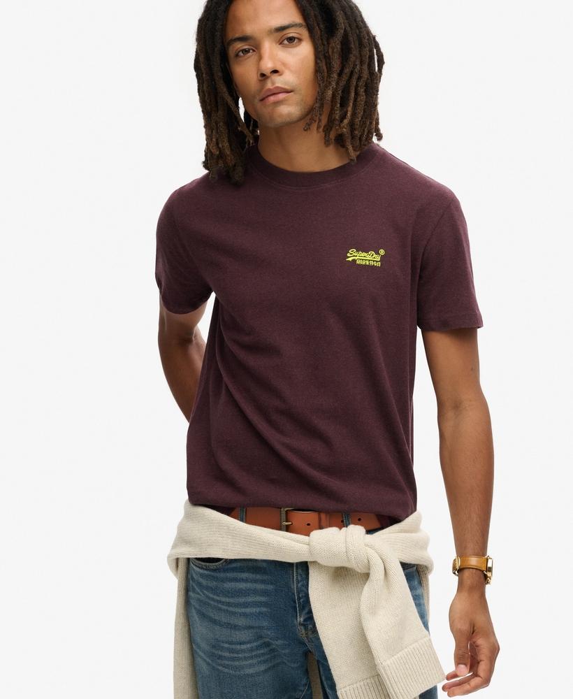 ESSENTIAL LOGO EMBROIDERED MEN'S YELLOW T-SHIRT