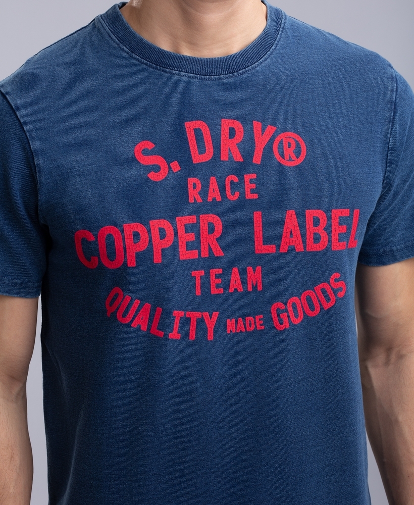 COPPER LABEL CAF?? RACE S/S MEN'S BLUE T-SHIRT