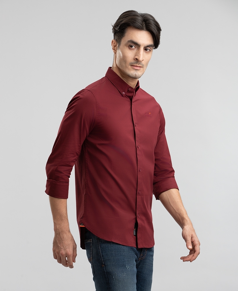 PREMIUM STRETCH TAPED MEN'S RED SHIRT