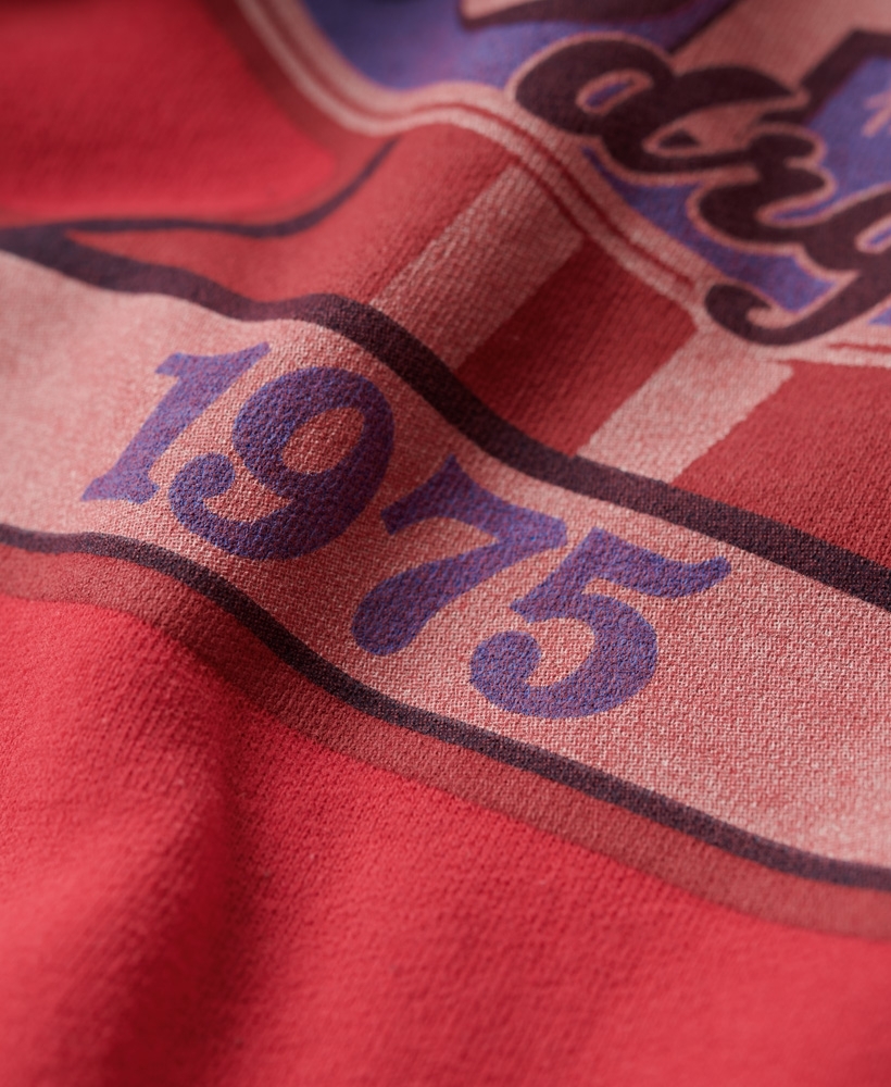 VINTAGE AMERICANA GRAPHIC MEN'S RED CREW SWEATSHIRT
